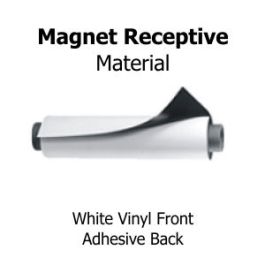 Magnetic Receptive Sheeting - White Vinyl Front with Adhesive Back ...
